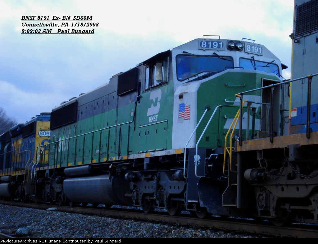 BNSF 8191 SD60M 18 Jan 2008